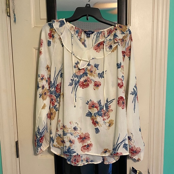 Chaps | Tops | Womens Chaps Floral Blouse | Poshmark